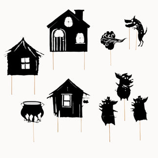 3 Little Pigs Shadow Puppets | Moulin Roty – Send A Toy